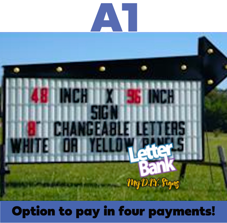 8 Foot 48 X 96 A1 Arrow Portable Readerboard Signs LetterBank