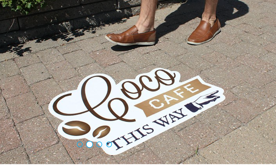 Floor Decals for asphalt, sidewalk, concrete with Lamination ...