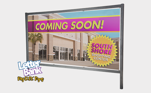In-ground outdoor banner pole stands custom – LetterBank | MyDIYsigns