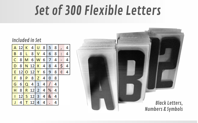 4" Acrylic Letters for portable lighted advertising signs – LetterBank ...