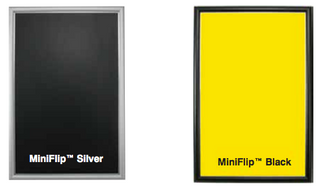 Mini Flip-Open Frames 0.6" Snap-Open Sign Frames in anodized aluminum ...