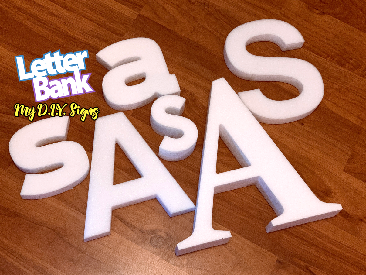 Single-use foam concrete casting letters to reverse-cast concrete ...