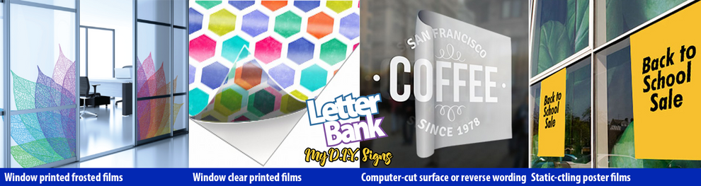Clear Window Graphics, self-adhesive – LetterBank | MyDIYsigns
